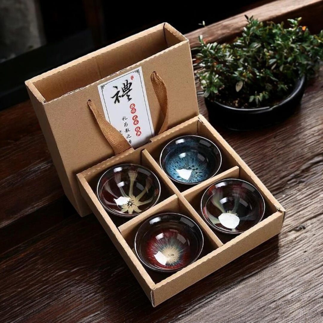 Chinese Ceramic Tea Cup Set, Oriental Asian Handmade Small Tea Cup ...