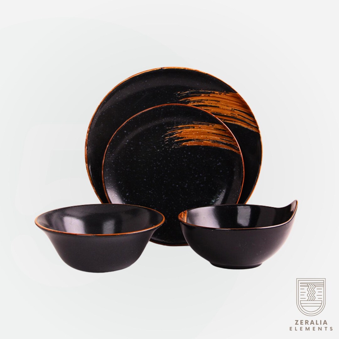 Elegant Japanese Dinnerware Set, Japanese Minimalist Cutlery Set ...