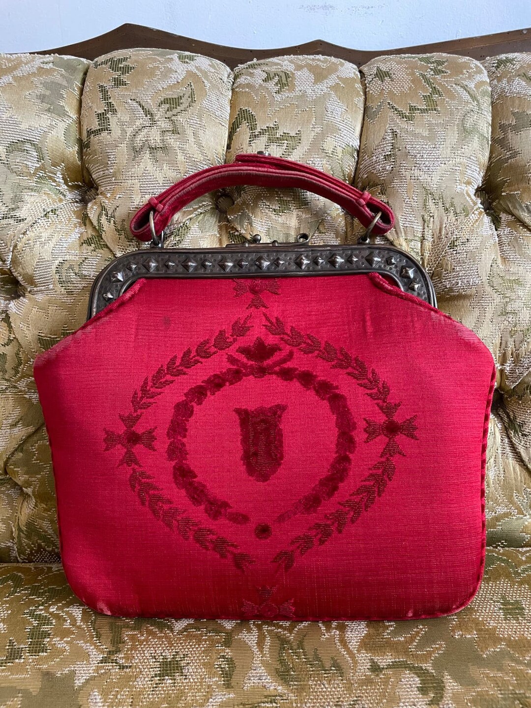 Roberta Di Camerino Italian Leather Hardware Handbag - Etsy