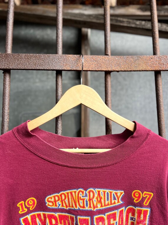 1997 Myrtle Beach Spring Motorcycle Rally Burgundy Te… - Gem