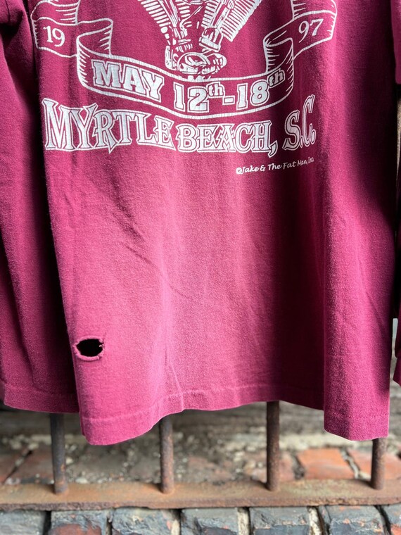 1997 Myrtle Beach Spring Motorcycle Rally Burgundy Te… - Gem