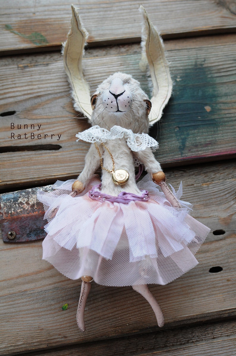 Beige Bunny Art Doll Animal Bjd Rabbit Posable Plush Rabbit by | Etsy