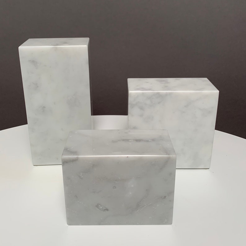 White Gray Marble Base for Sculptures 3x4x2 Elegant Marble - Etsy