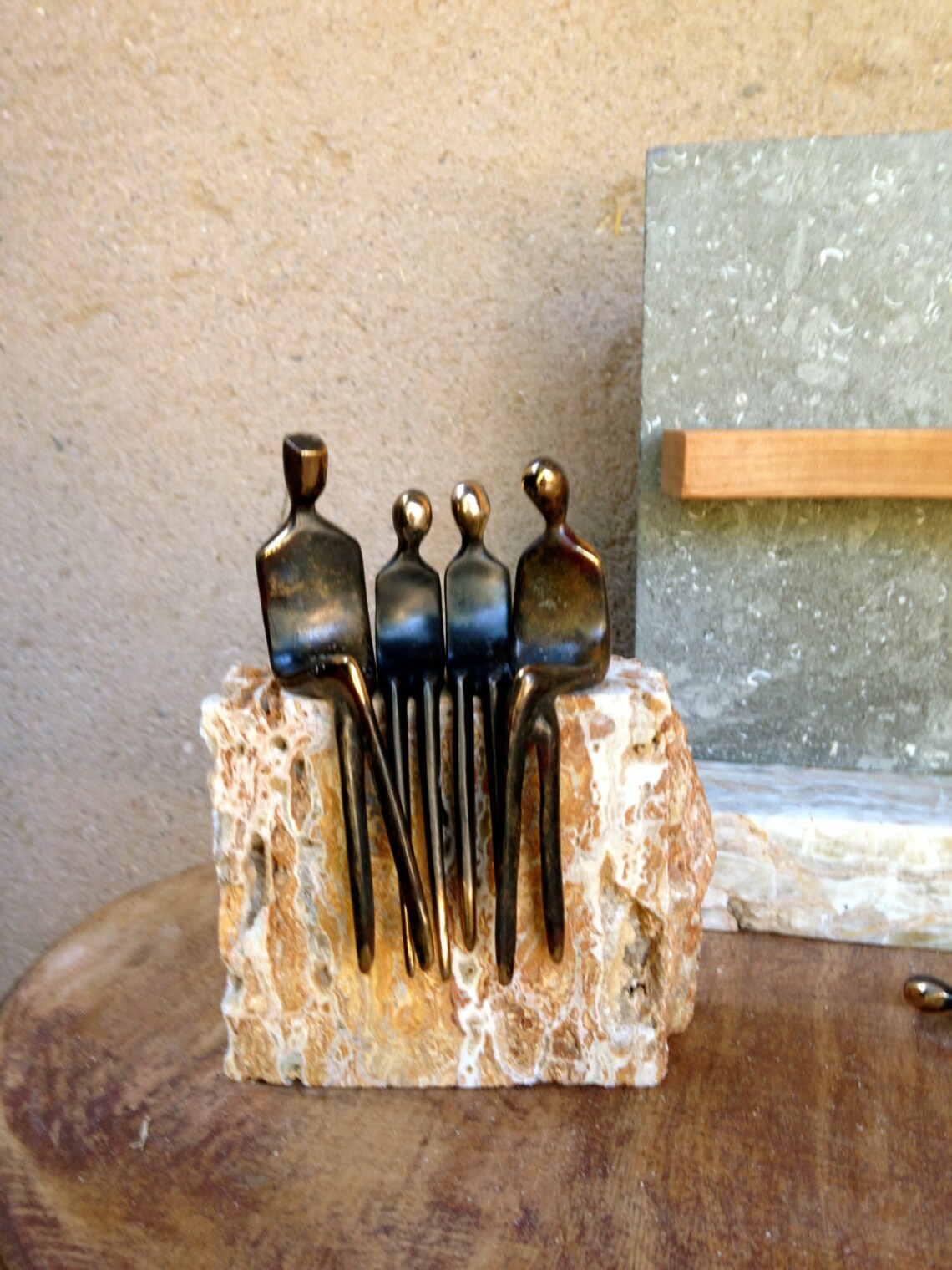 Bronze Family Portrait Family of Four Bronze Sculpture - Etsy