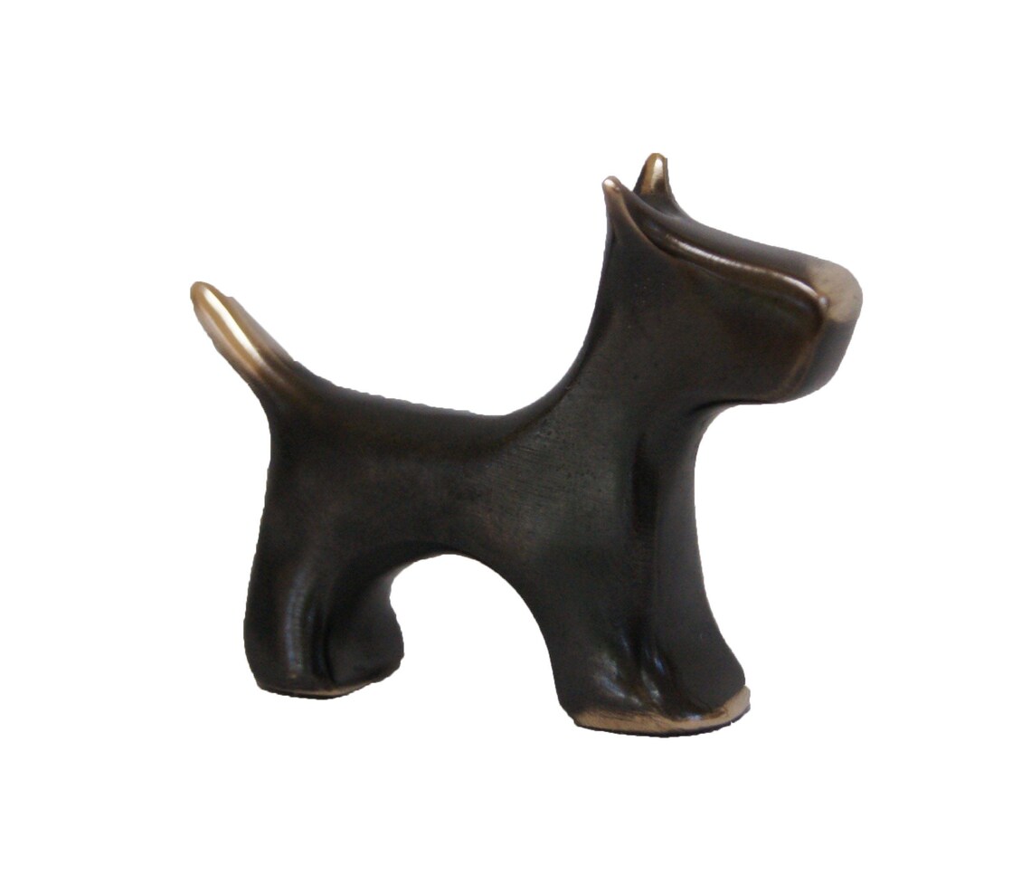 Adorable Bronze Dog Small Bronze Sculpture Scottie - Etsy