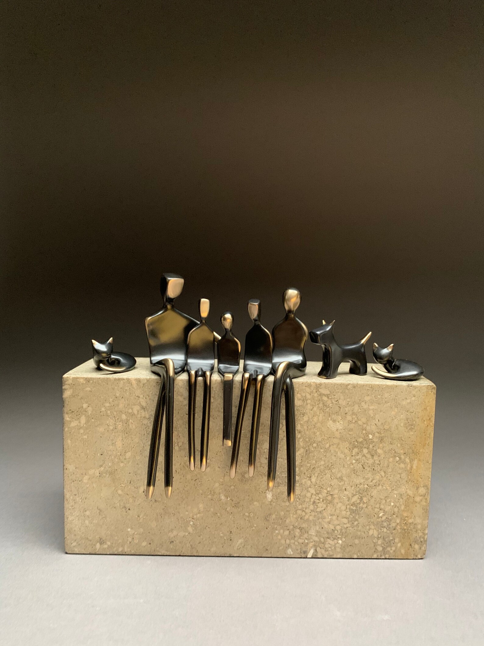 Family of Four | Small Bronze Sculpture | Family Portrait - Etsy