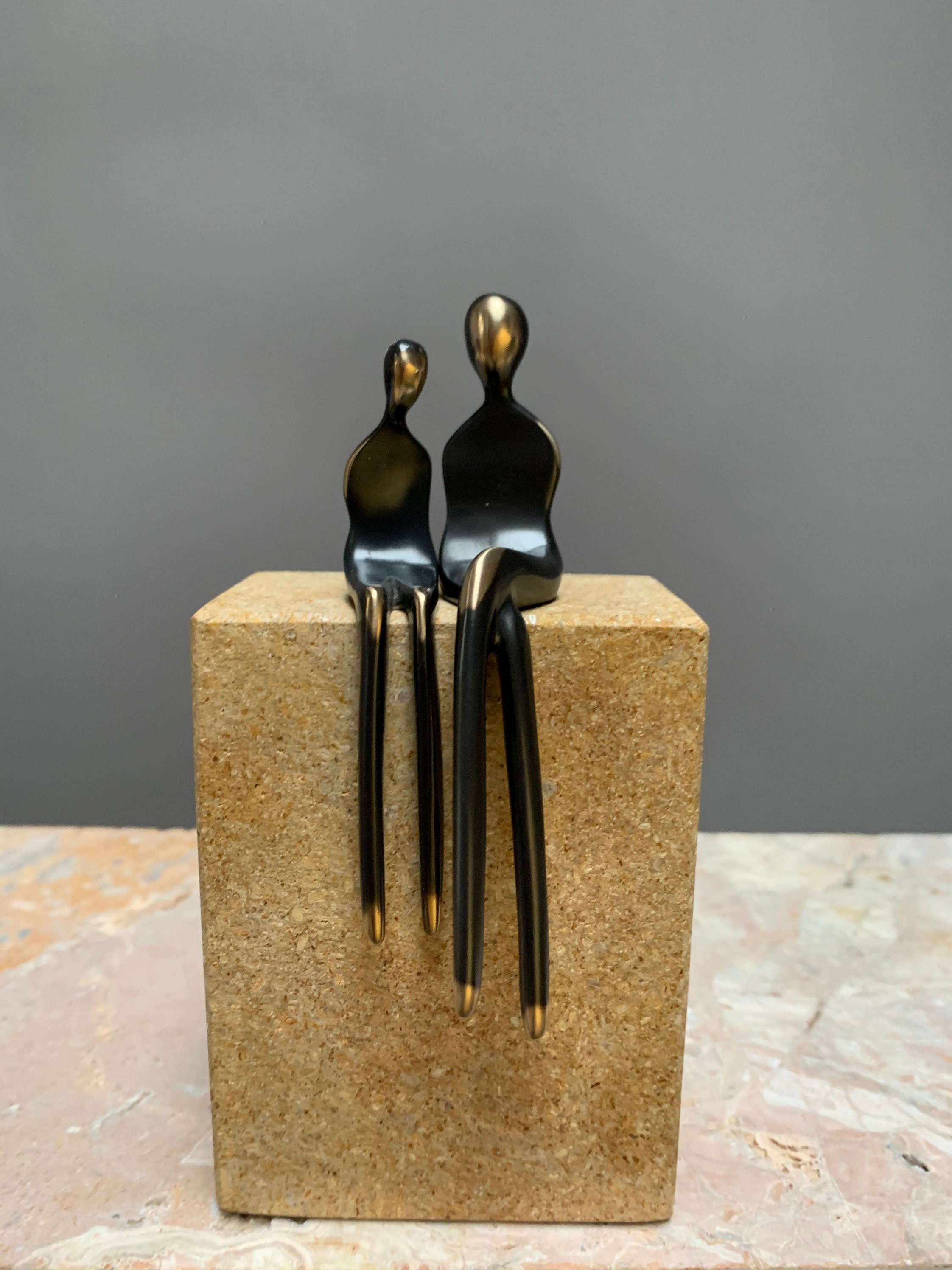 Mother and Daughter Bronze Sculpture Mom and Child | Etsy