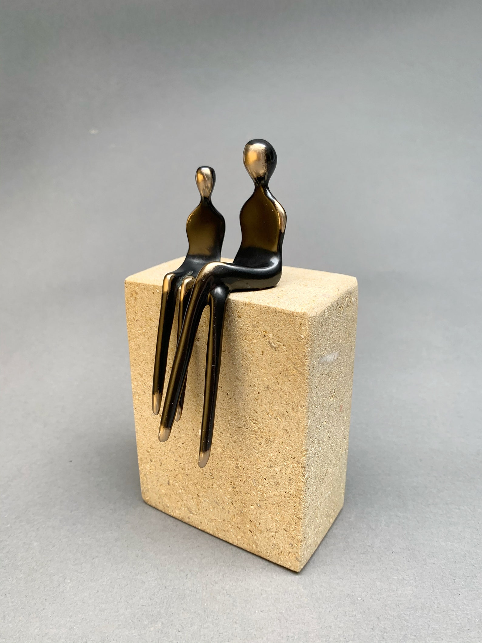 Mother and Daughter Bronze Sculpture Mom and Child | Etsy