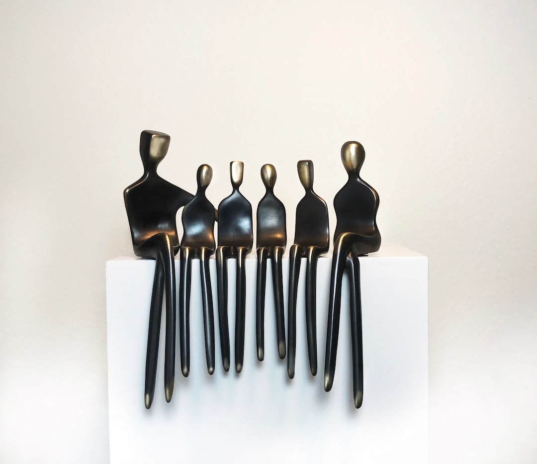 Mixed Family Bronze | Cast Bronze Family Portrait | Sculpture of ...