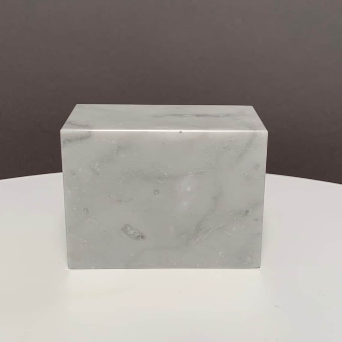 White, Gray Marble Base for Sculptures 3x4x2” Elegant Marble Plinth - Etsy