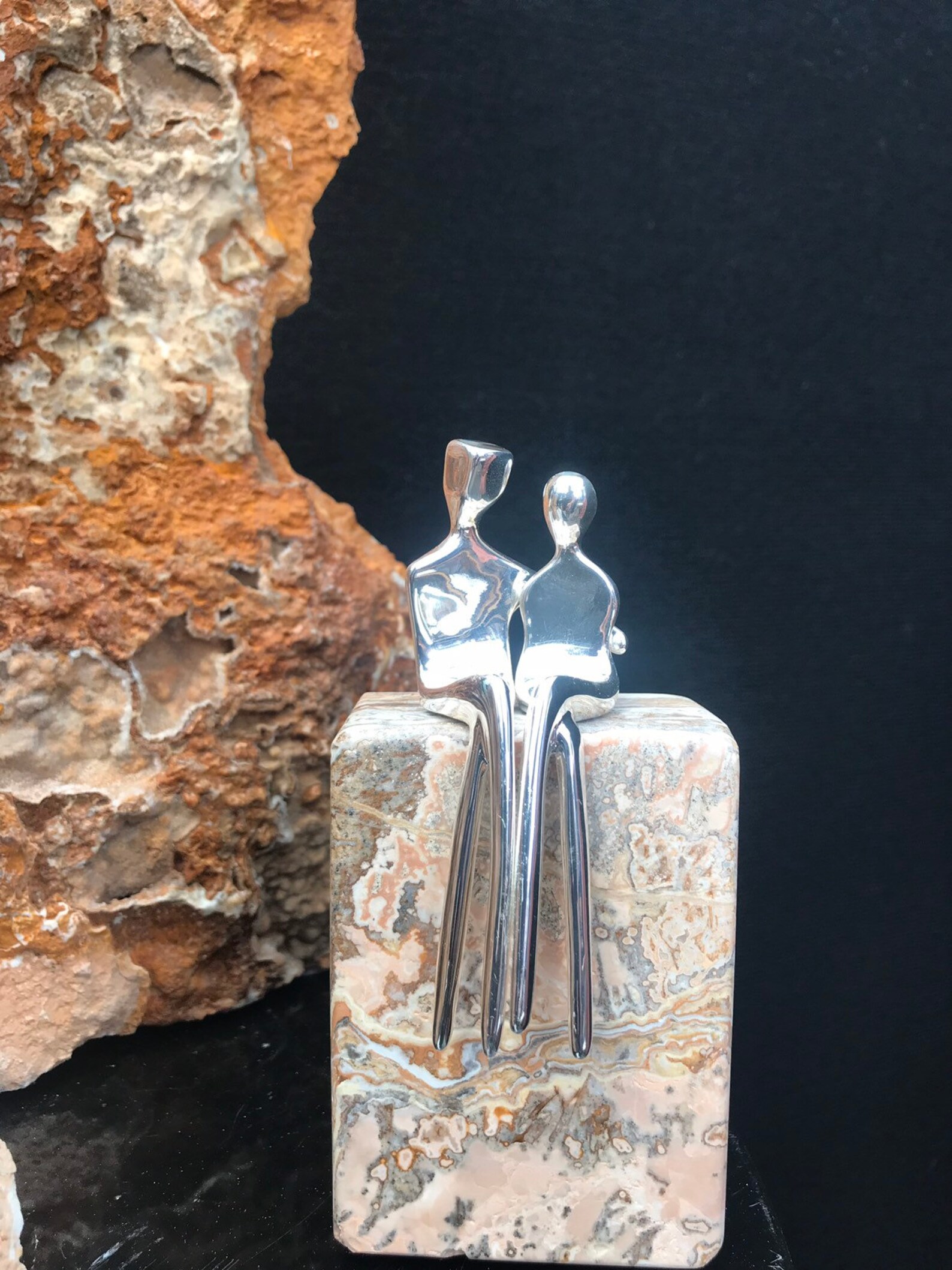 Collectible Silver Figurines Silver Sculpture With Loving - Etsy