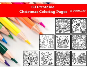50 Christmas Coloring Pages for Kids, Printable Coloring Pages ...