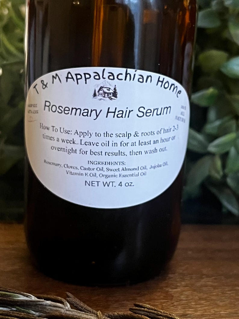 Rosemary Hair Serum: All Natural, Organic Oil Blend - Etsy