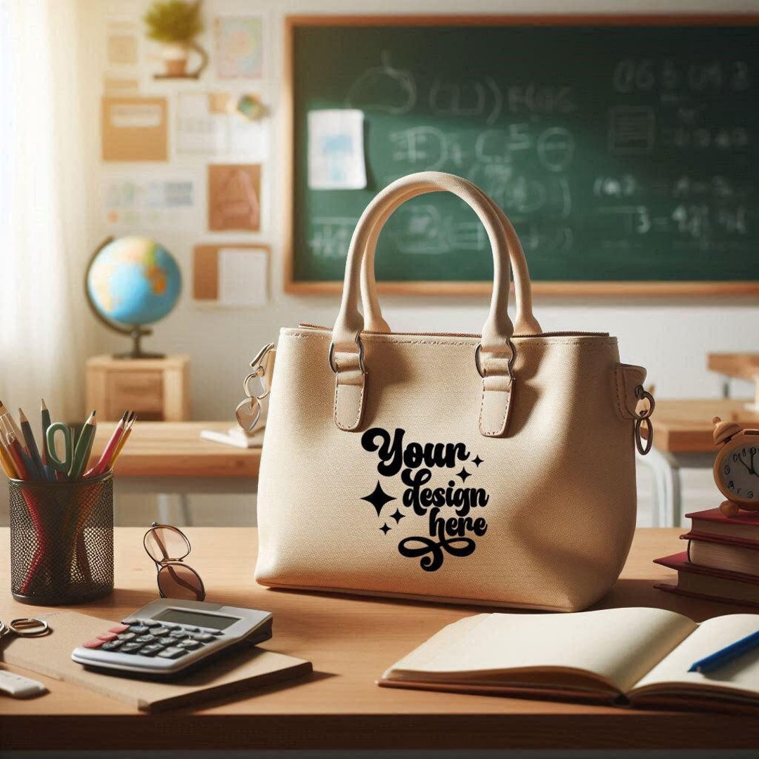 Handbag Mockup White Handbag Mock up Purse Mockup Lady Teacher Handbag ...