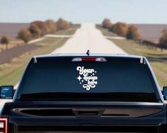 Truck Rear Window Mock up SUV Mockup Red Truck Mock up Mockup Lifestyle ...