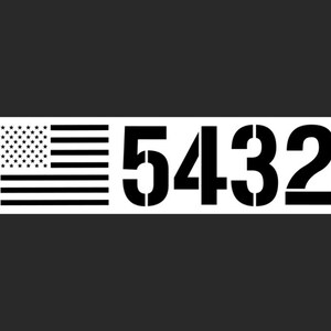 American Flag & Address Number Stencil - Etsy