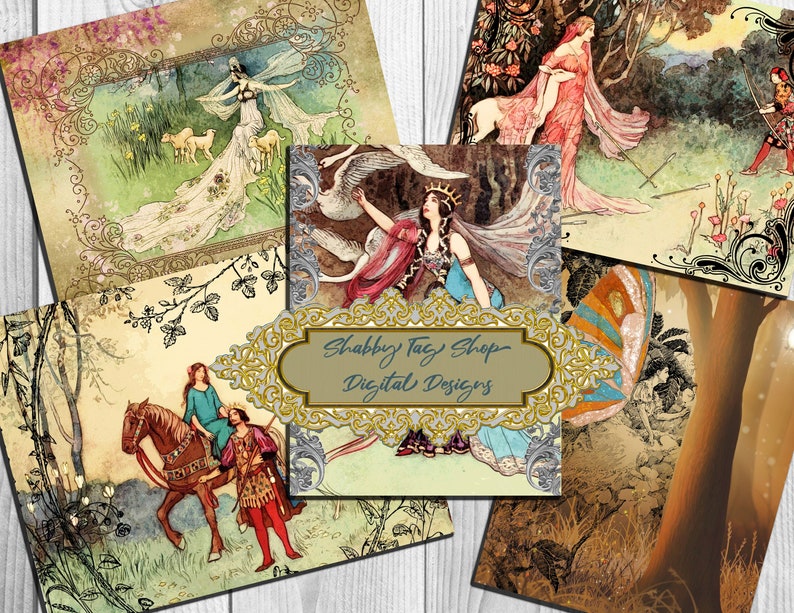 Enchanted Forest Paper Instant Digital Download / Junk Journal/ Smash ...