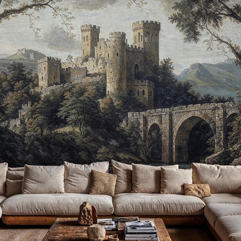 Medieval Wallpaper - Etsy