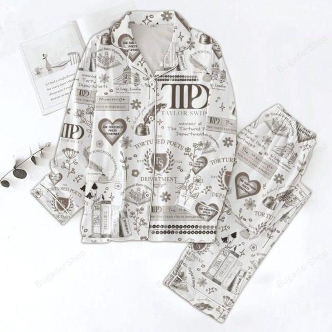 Taylor Swift TTPD Christmas Pajamas Set, Christmas Pajamas Sets ...