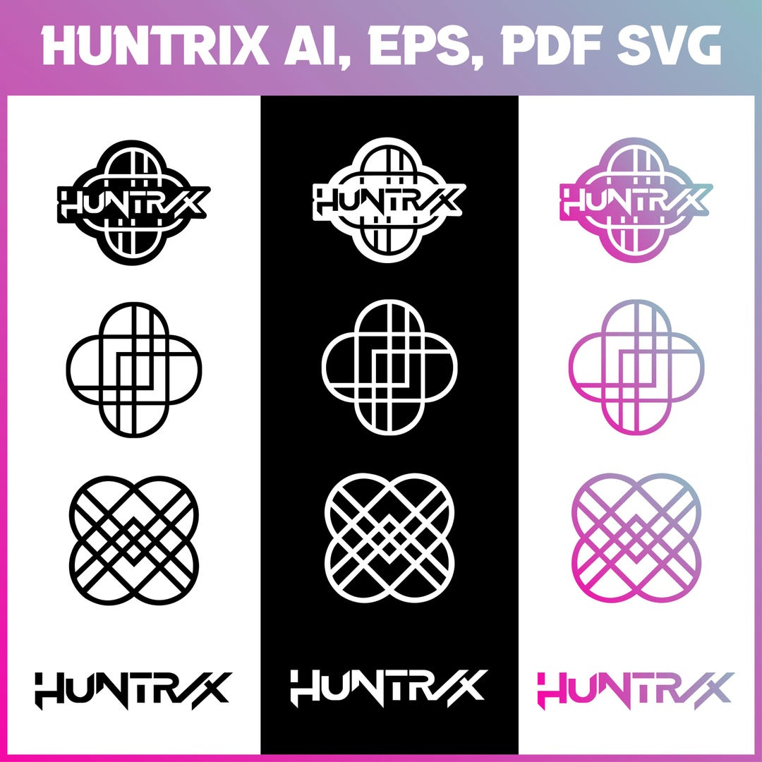 Buy Huntrix Logo Pack, Demon Hunters Logo, Kpop Fan Art, Svg Cricut ...