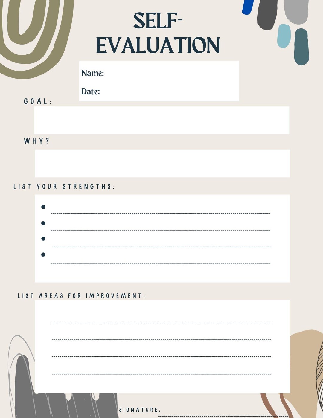 Student Academics Evaluation Form - Etsy