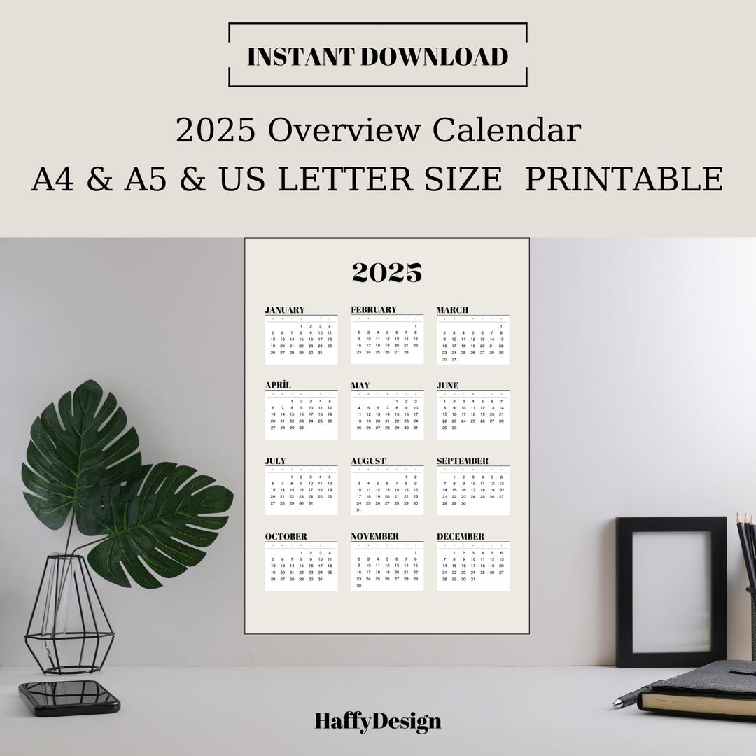 2025 Academic Year At-a-glance Calendar Year at a Glance Printable ...