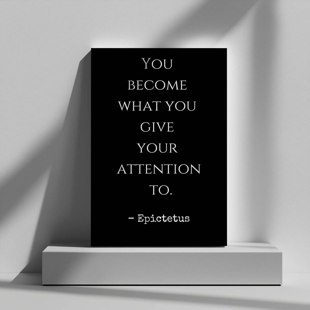 Stoic Canvas Print Motivational Wall Art With Marcus Aurelius Quotes ...