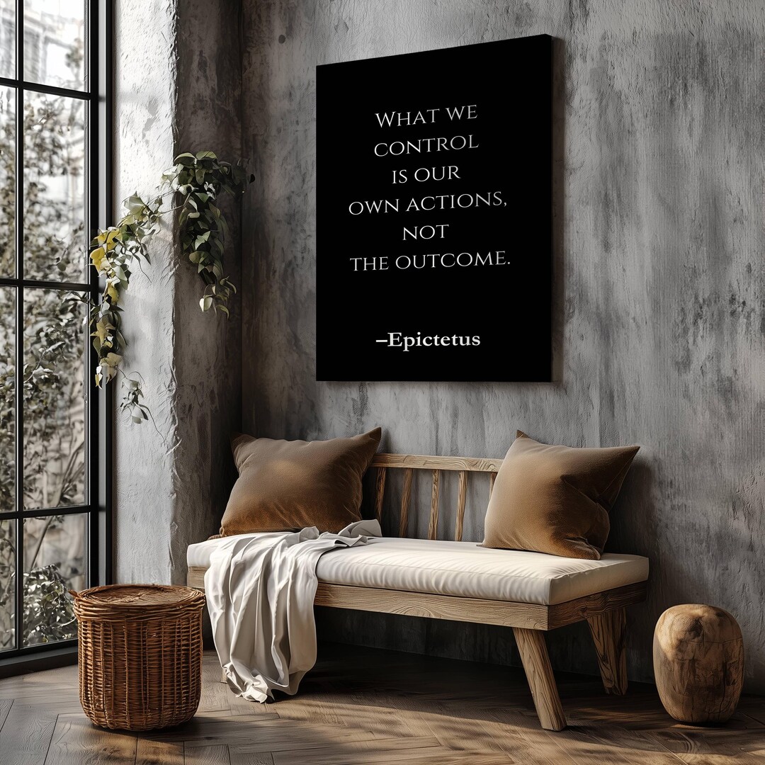 Canvas Wall Art, Epictetus Quote, Stoic Greek Writer, Matte Stretched ...