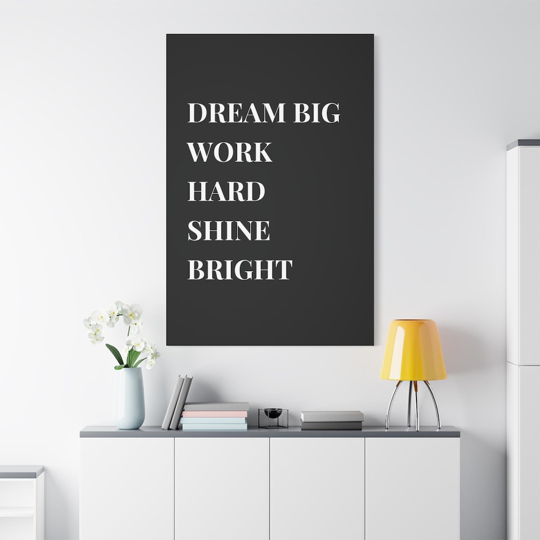 Motivational Canvas, Inspirational Wall Art, Positive Quote Decor ...