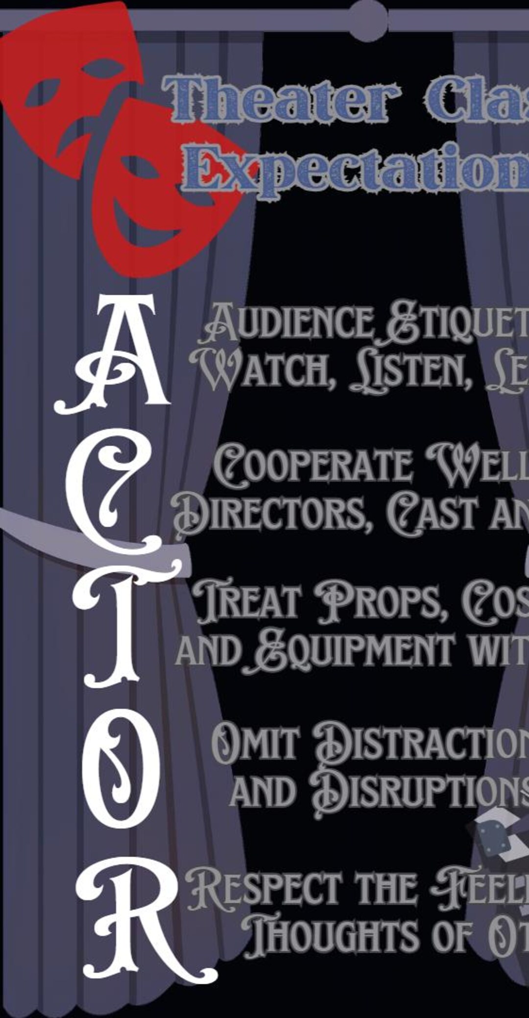 Classroom Expectation Poster - Etsy