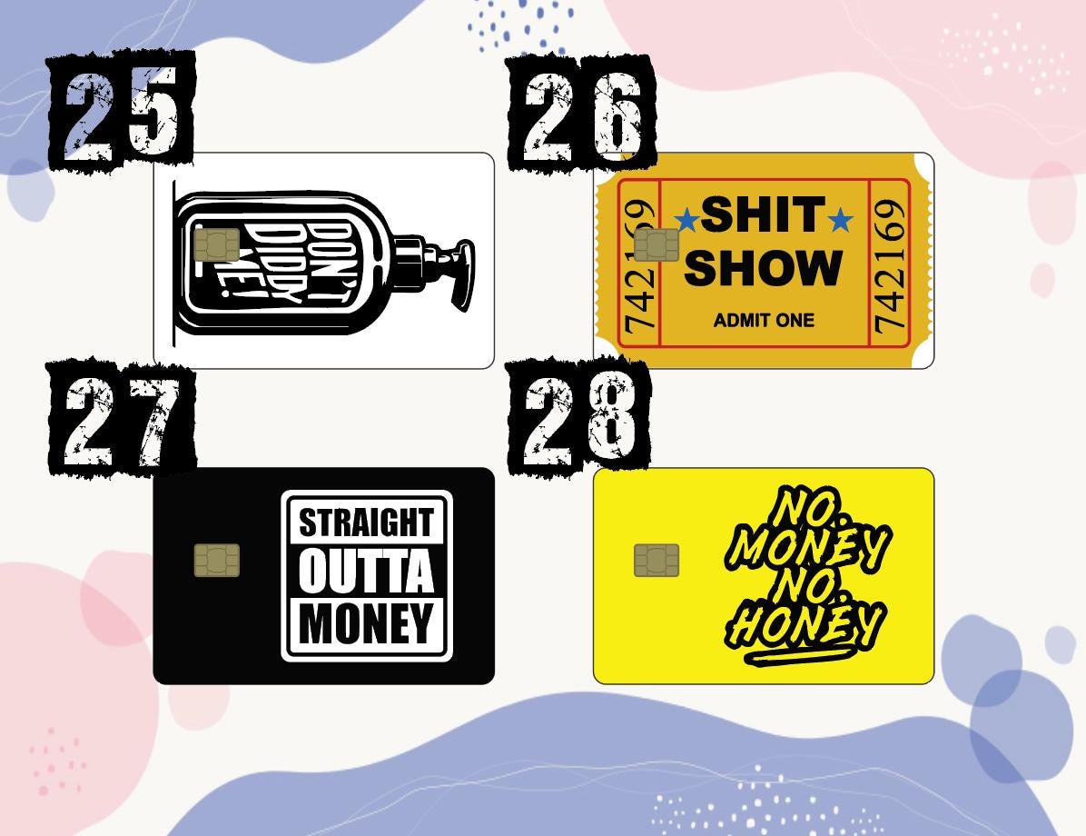 Credit / Debit Card Skins- Unique Decals, Vinyl Stickers, - Etsy