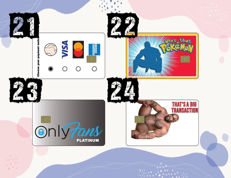 Credit / Debit Card Skins- Unique Decals, Vinyl Stickers, - Etsy