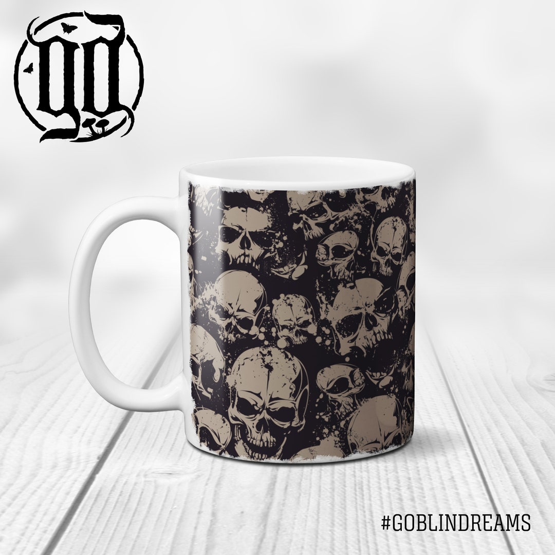 Grunge Skulls Mug/cup (coaster and Sets Also Available) - Etsy