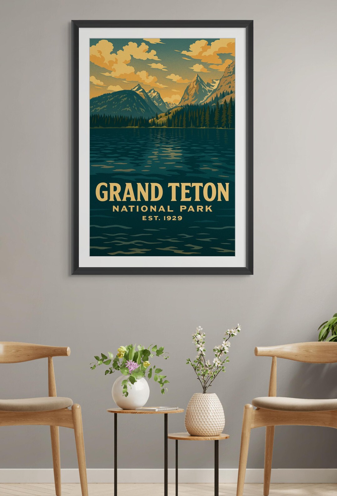 Grand Teton Poster-digital, National Park, Wall Art - Etsy