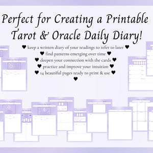 Tarot & Oracle Printable Journal Pages Collection Intuition - Etsy