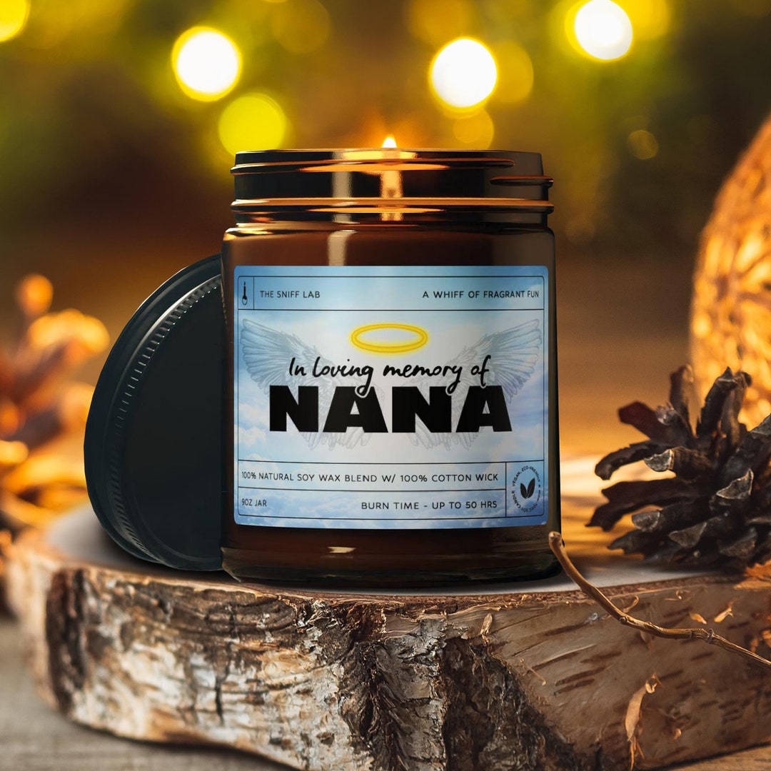 Personalized in Loving Memory of Candle, Sympathy Gift, Remembrance ...