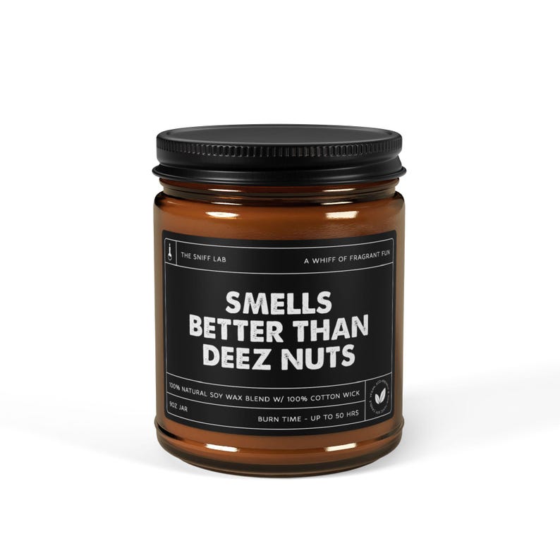 Funny Deez Nuts Scented Soy Candle, Humorous Gift for Him, Man Cave ...