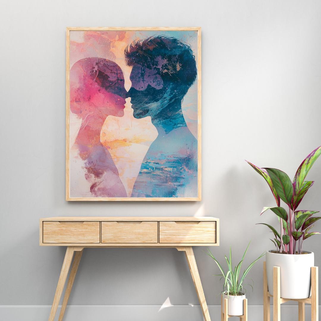 Love Wall Art |romantic Poster |abstract Love Art |valentine’s Day Art ...