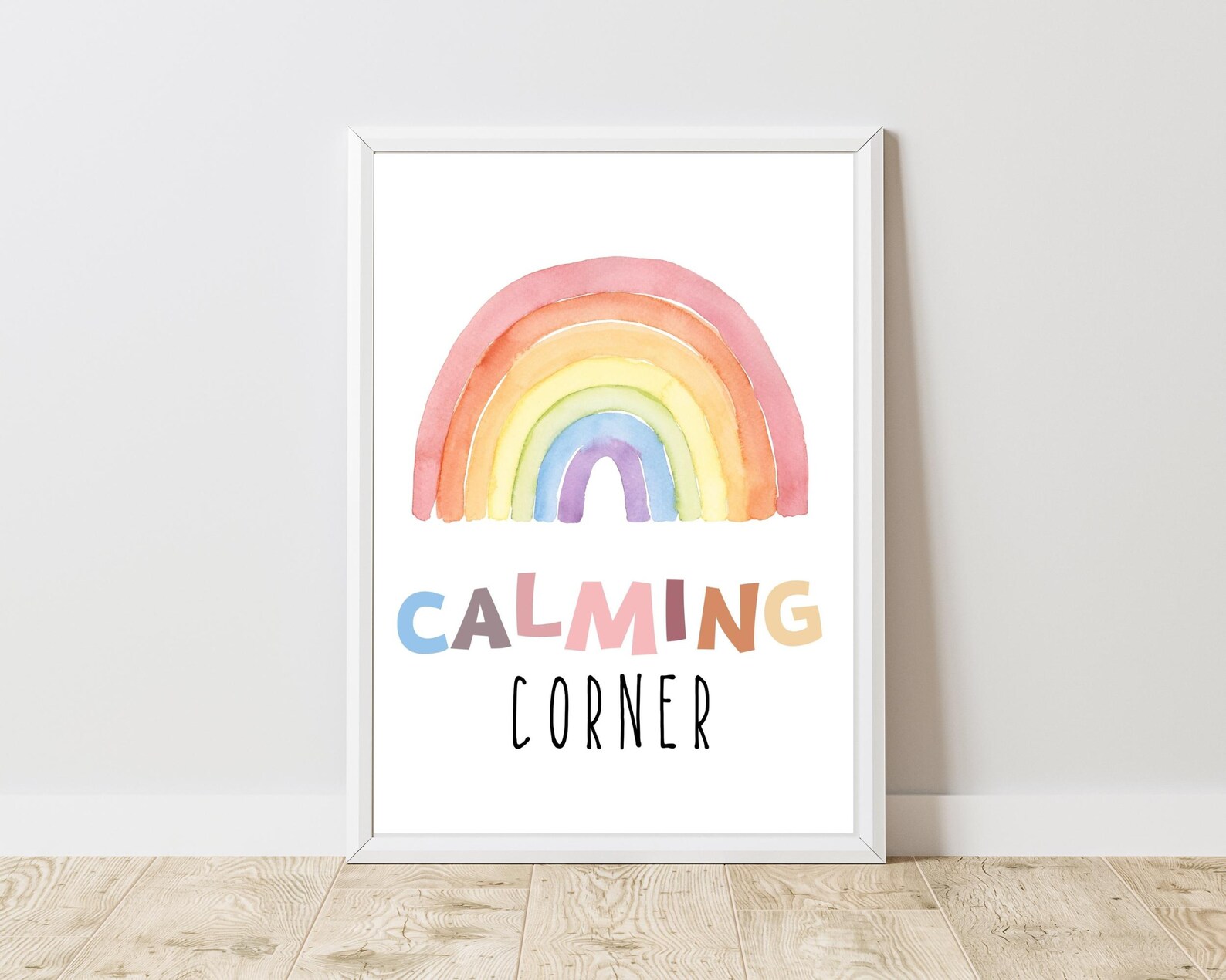 Kids Montessori Reading Corner Set of 4 Wall Art | Calming Corner ...