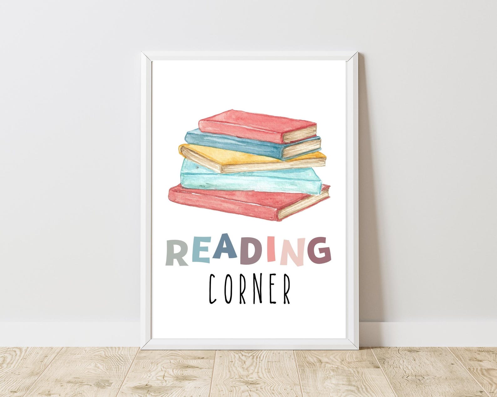 Kids Montessori Reading Corner Set of 4 Wall Art | Calming Corner ...
