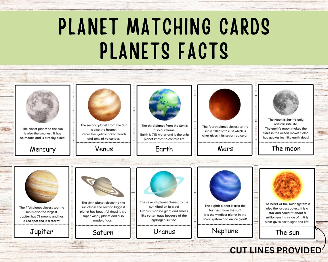 Solar System Planets Flash Cards | Space Flash Cards | Homeschool ...
