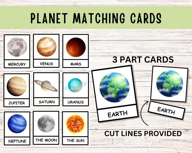 Solar System Planets Flash Cards | Space Flash Cards | Homeschool ...