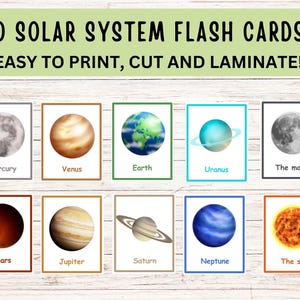 Solar System Planets Flash Cards | Space Flash Cards | Homeschool ...