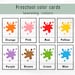 Teaching Colors Flashcards and Posters for Preschool and Kindergarten ...