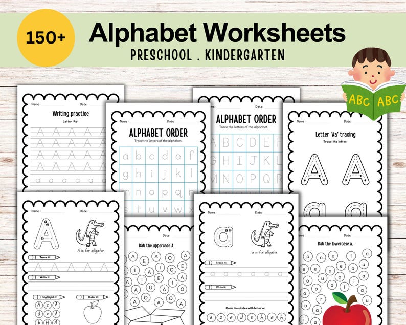 Alphabet Worksheets Printable, Toddler Tracing Activities, Kindergarten ...