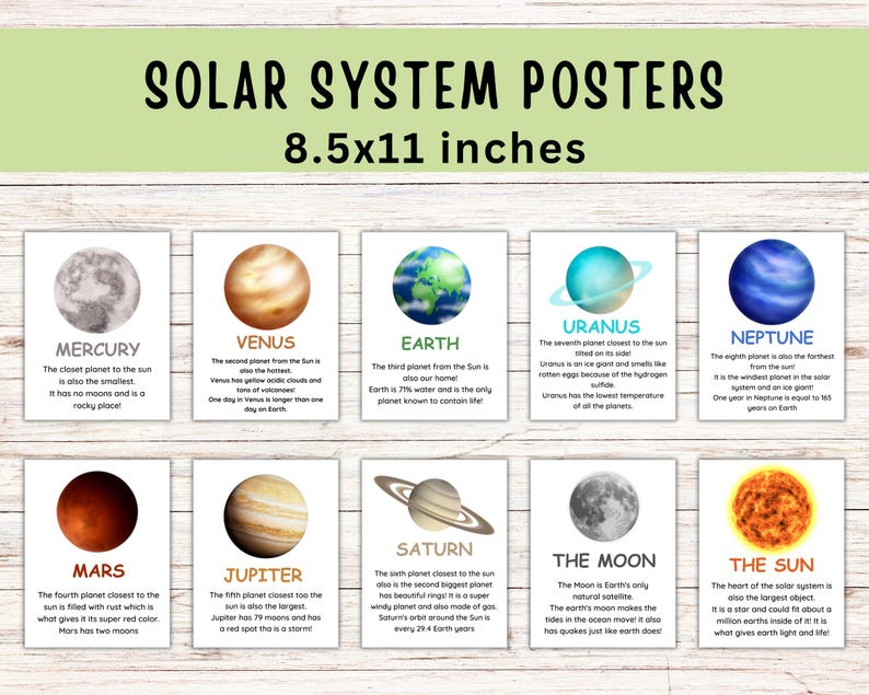 Solar System Planets Flash Cards | Space Flash Cards | Homeschool ...