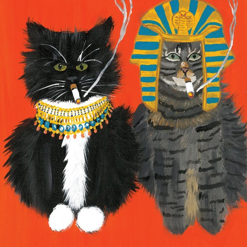 Egyptian Art Print Cats - Etsy