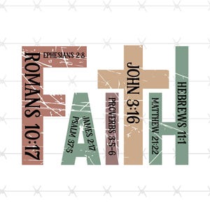 Faith Bible Verse SVG PNG | Inspirational Christian T-shirt Design ...