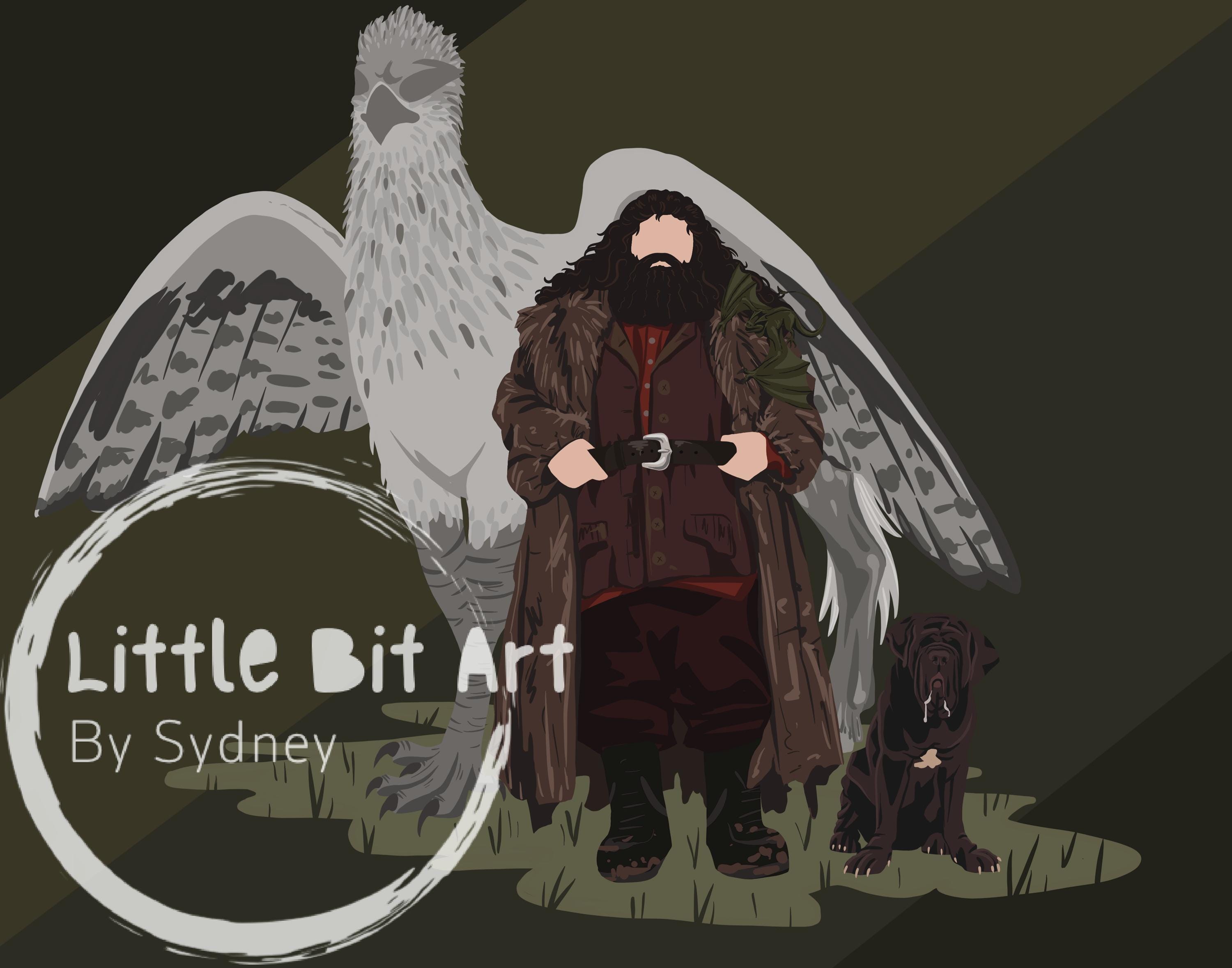 Harry Potter, Hagrid and Pets PNG Illustration - Etsy