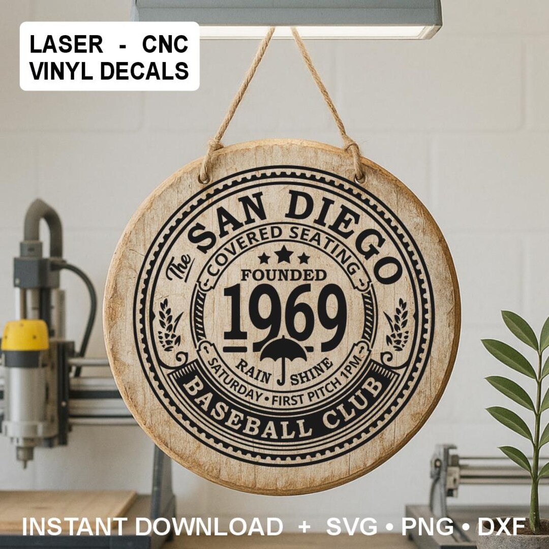 San Diego Padres SVG File – Round Team SVG for Cricut and Silhouette ...